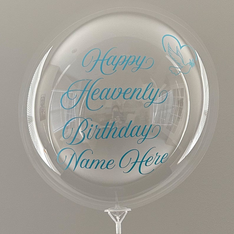 Custom Memorial Balloon With Stand for Use With Air - Etsy