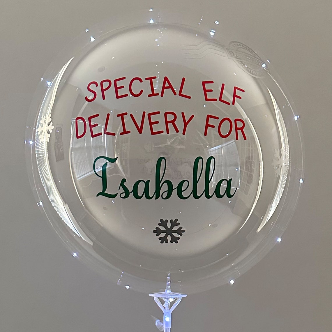 Elf Custom Balloon Special Elf Delivery Balloonled Balloon - Etsy