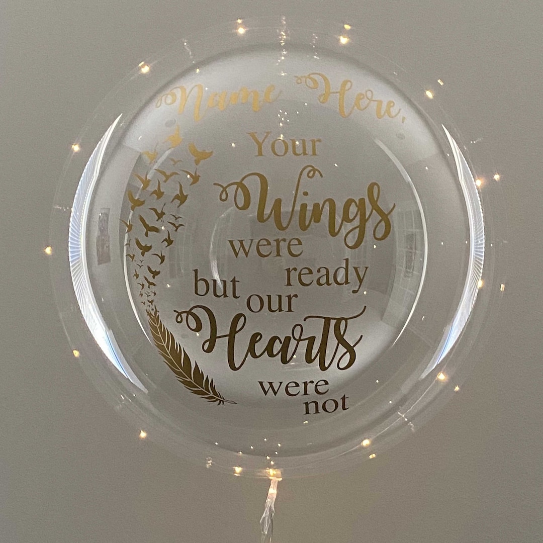 Custom Memorial Balloon, in Memory of Balloon, LED Balloon, Celebration ...