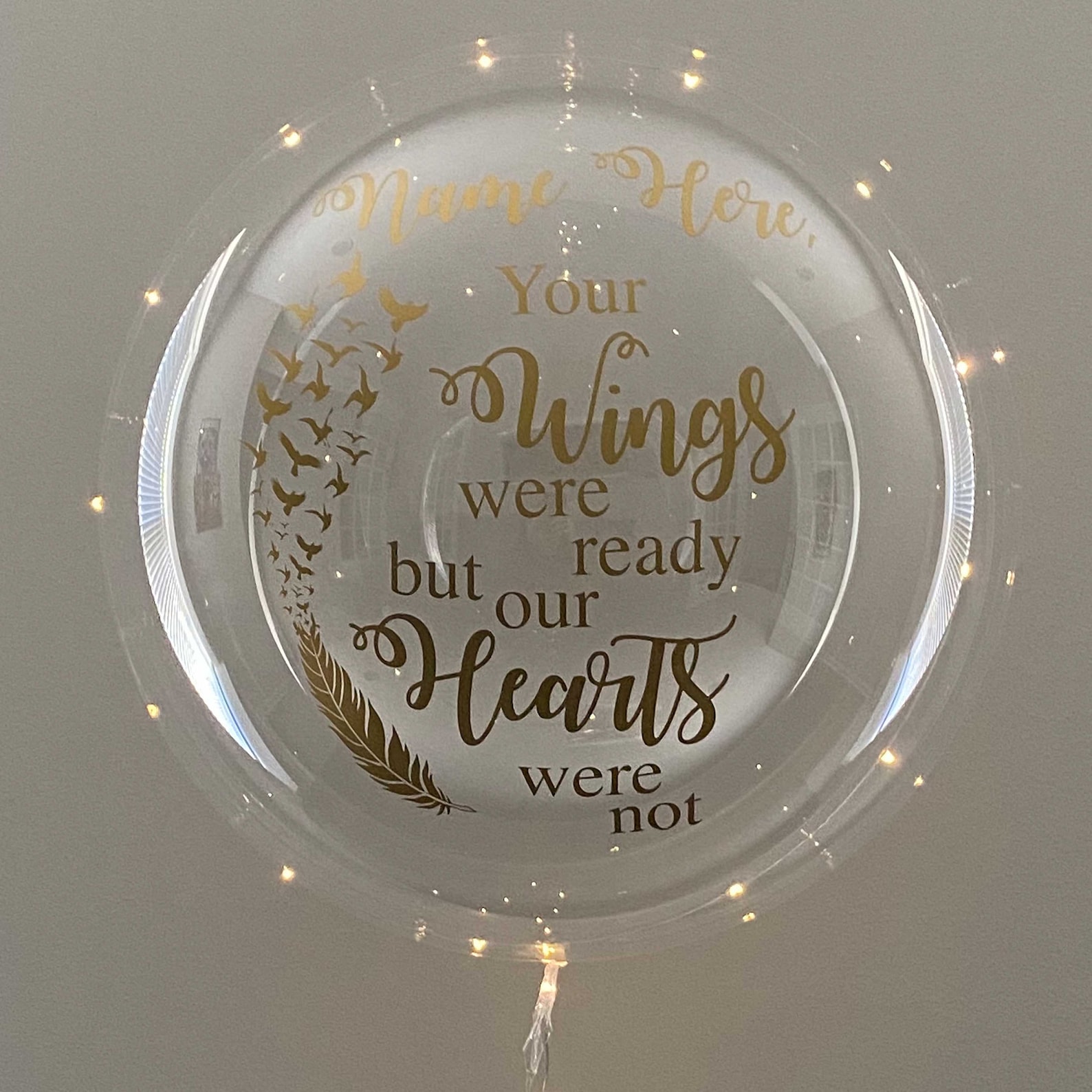 Custom Memorial Balloon in Memory of Balloon LED Balloon | Etsy