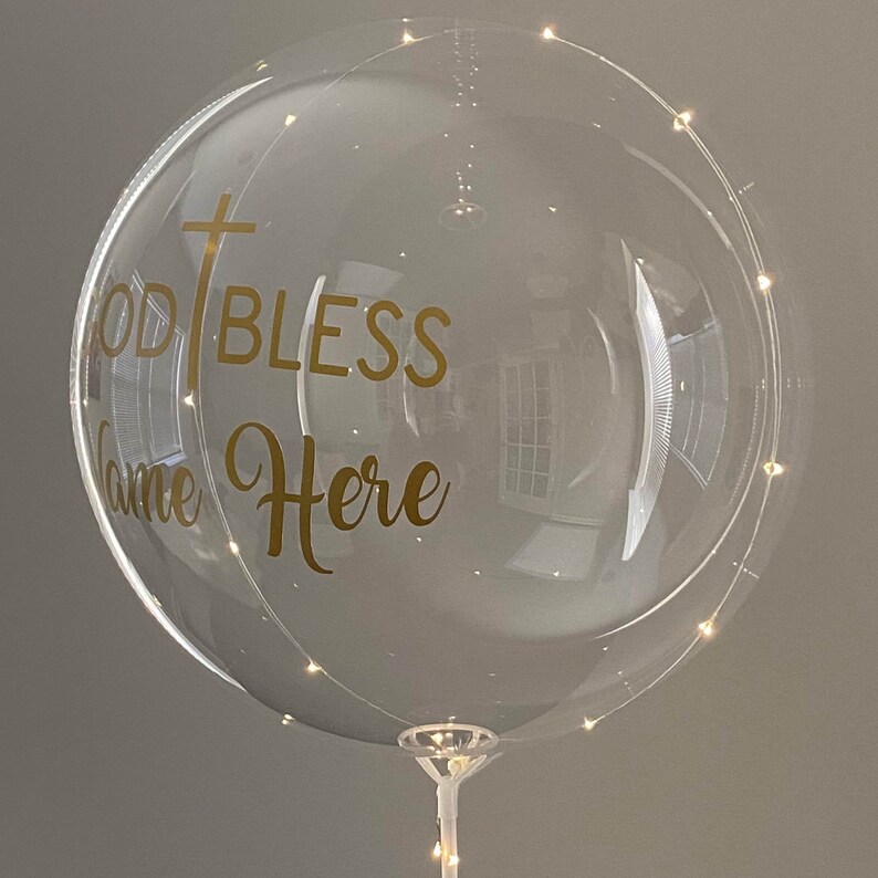 Baptism Balloon God Bless Balloon Communion Confirmation - Etsy