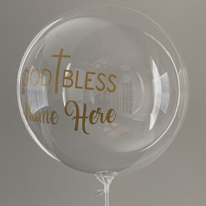 God Bless Balloon, Baptism Balloon, Confirmation Balloon, Christening ...