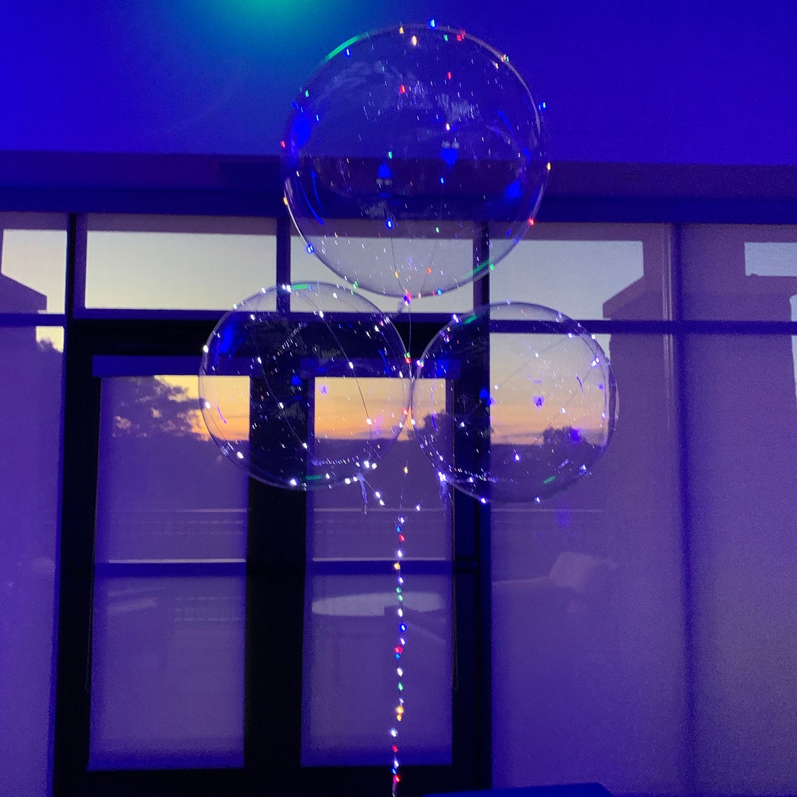 Large Multi-colored LED Balloon 24 Inch Clear Balloon With | Etsy