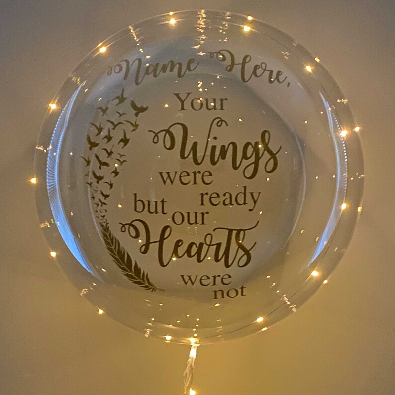 Custom Memorial Balloon in Memory of Balloon LED Balloon | Etsy