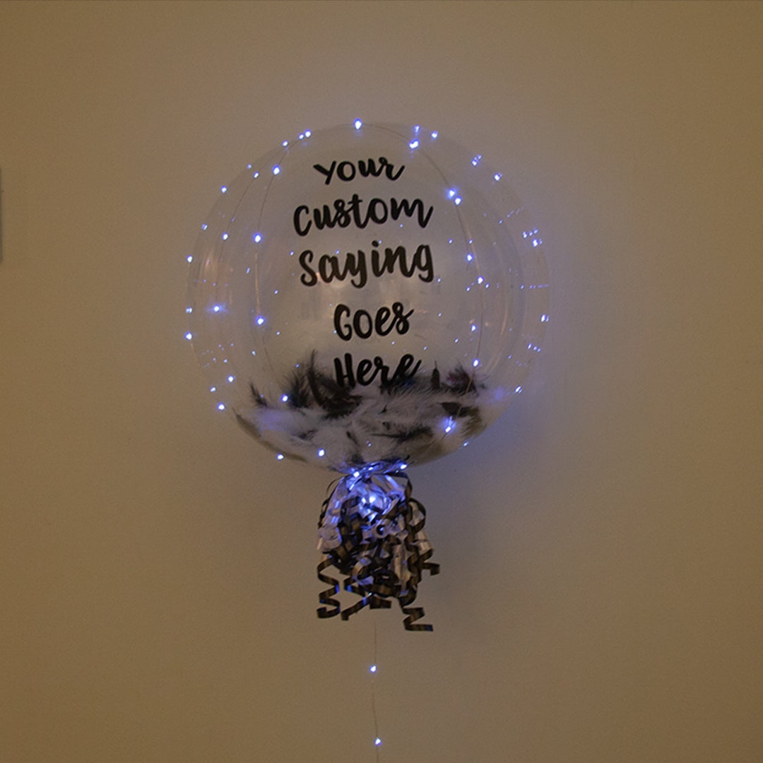 Custom Balloon, Personalized Balloon, LED Balloon, 24 Inch Clear ...
