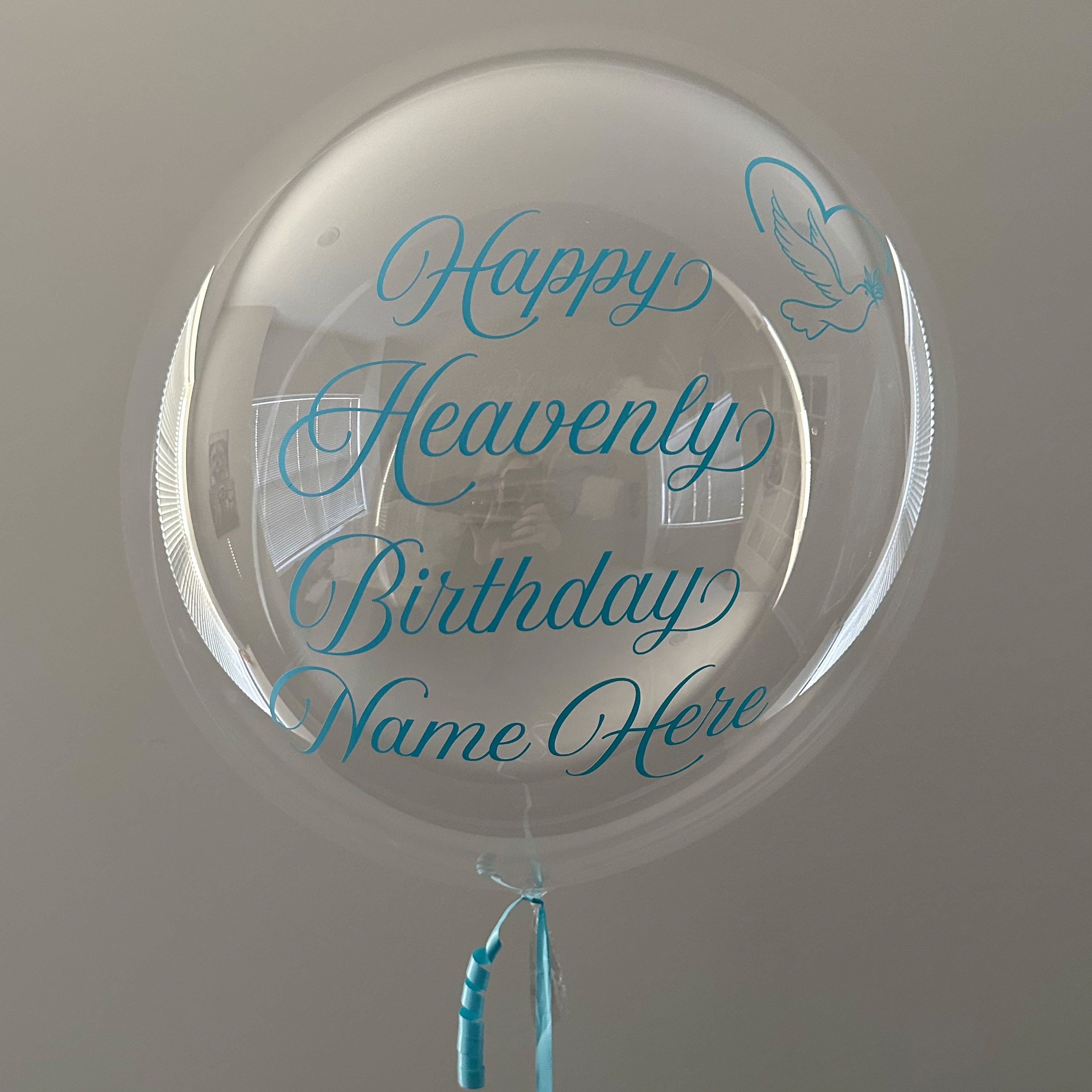Memorial Balloon Happy Heavenly Birthday Custom Memorial - Etsy