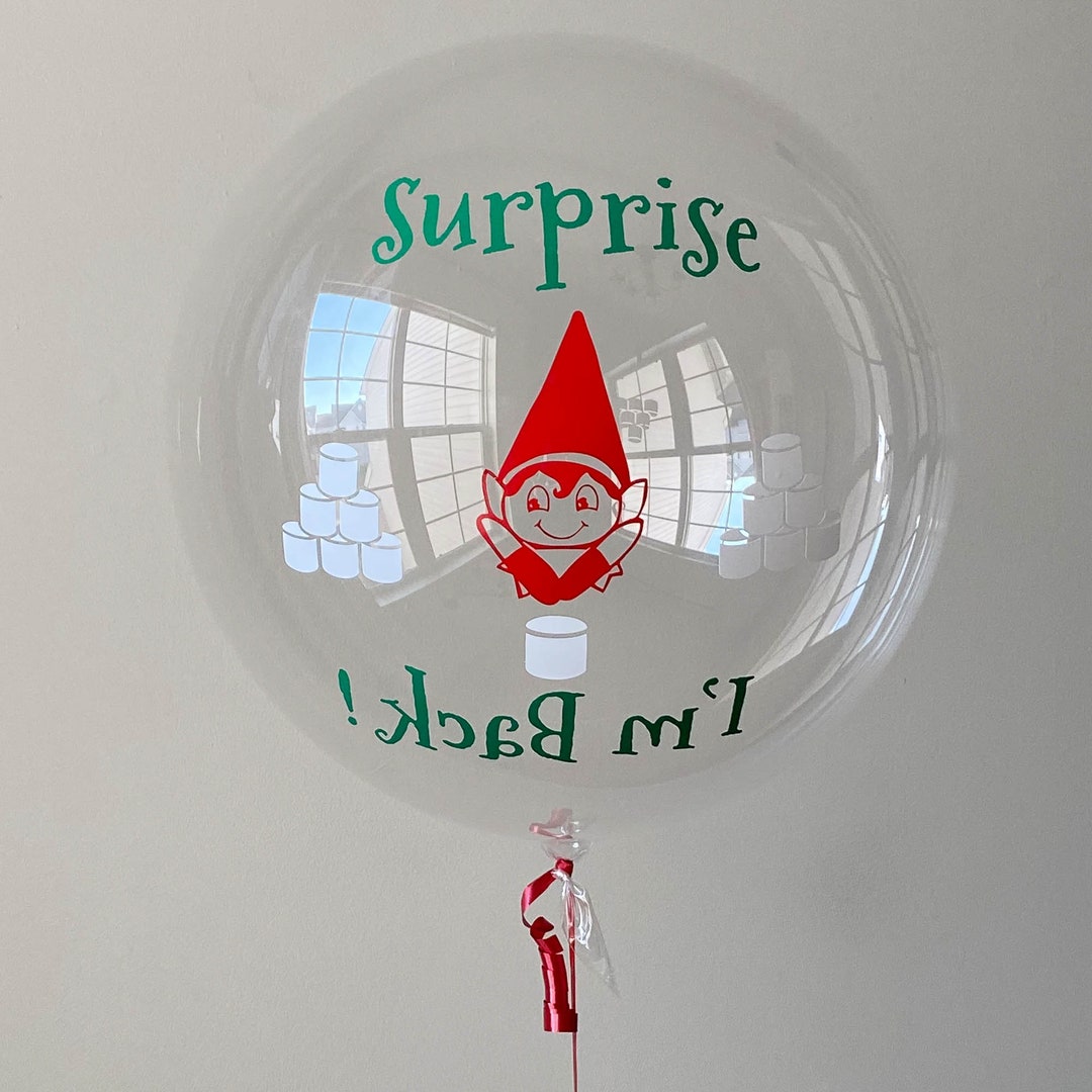 Elf Balloon, Elf Surprise I'm Back Balloon, Elf Decor, Christmas ...