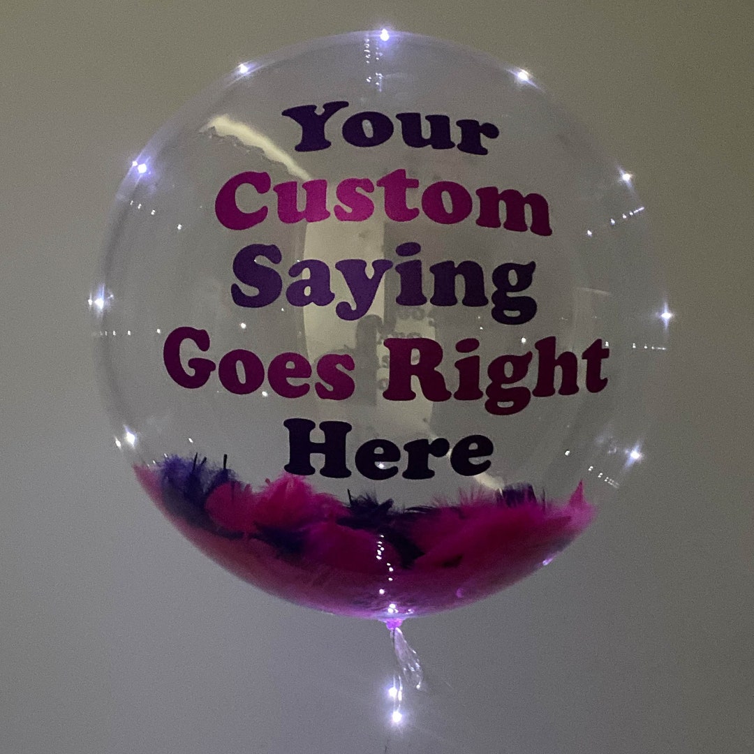 Feather Balloon, LED Balloon, Personalized Balloon, DIY Custom 36 Inch ...