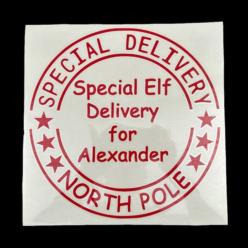 Custom Special Elf Delivery Vinyl Decals Sized for 18 24 and - Etsy