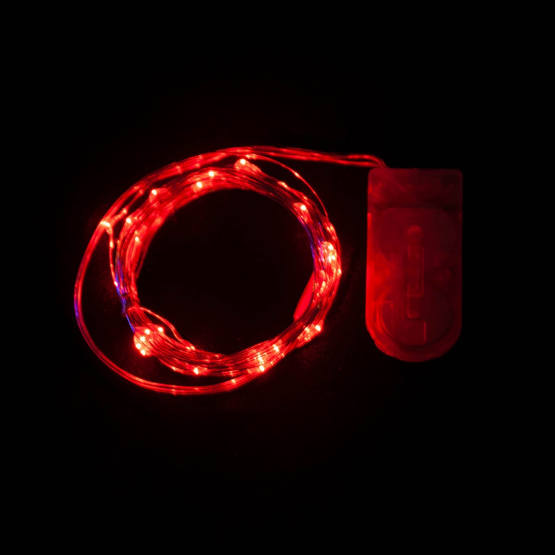 Red LED Light String, Red LED Lights, Fairy Lights, Batteries Included ...