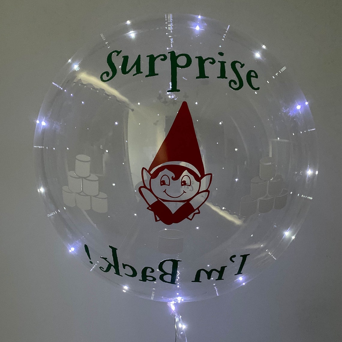 Elf Balloon Elf Surprise I'm Back Balloon Elf Decor LED - Etsy