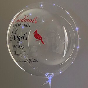 Celebration of Life, Cardinals Appear When Angels Are Near, Balloon ...