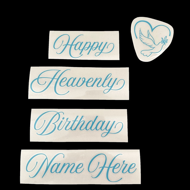 Happy Heavenly Birthday Decal Memorial Balloon Sticker - Etsy