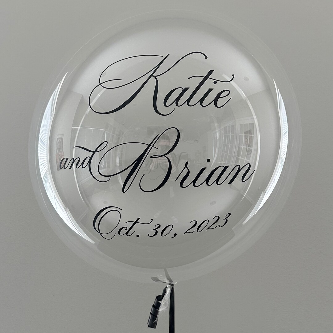 Custom Wedding Balloon, Save the Date, Future Couple Names With ...