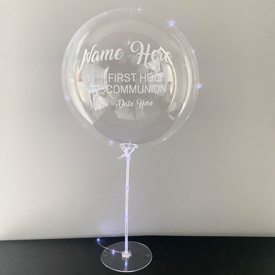 First Holy Communion Balloon, Custom Balloon for Communion With Name ...