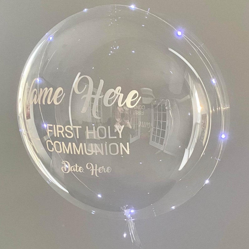 First Holy Communion Balloon, Communion Balloon, Balloon With Cross ...