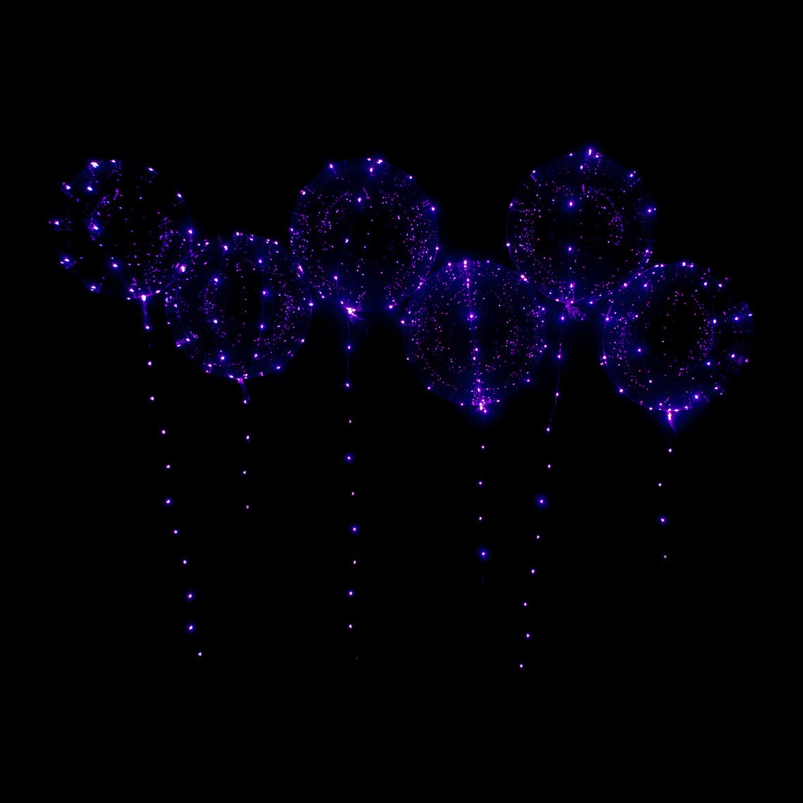 Purple LED Balloons Large 24 Inch Clear Balloons With 197 - Etsy
