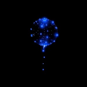 Blue LED Balloons, Large 24 Inch Clear Balloons With 197 Inch Blue LED ...