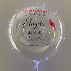 Celebration of Life, Cardinals Appear When Angels Are Near, Balloon ...