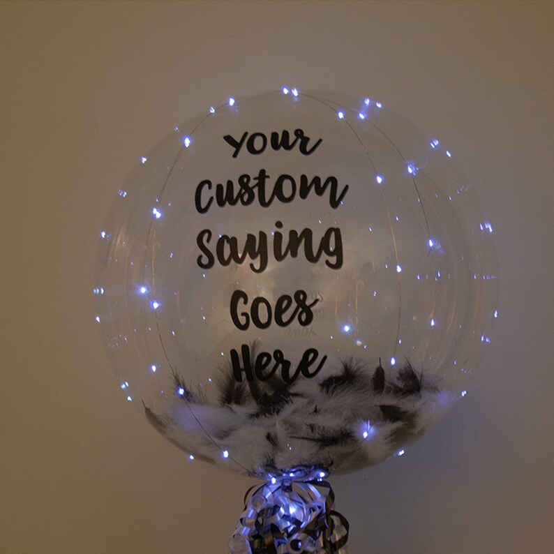Custom Balloon, Personalized Balloon, LED Balloon, 24 Inch Clear ...