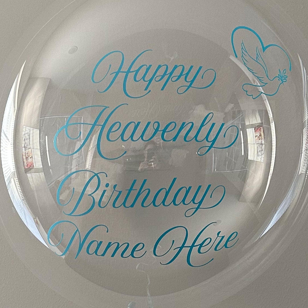 Memorial Balloon, Happy Heavenly Birthday, Custom Memorial Centerpiece ...