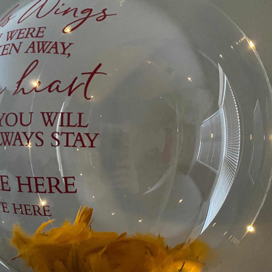Custom Memorial Balloon Celebration of Life on Angels Wings - Etsy