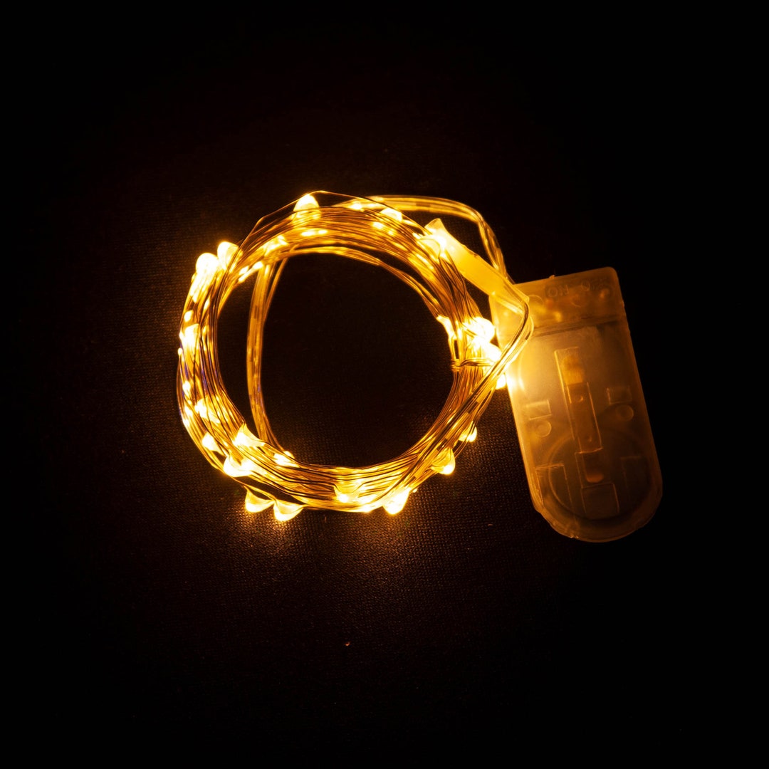 Yellow LED Light String, Yellow LED Lights, Fairy Lights, Batteries ...
