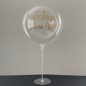 God Bless Balloon, Baptism Balloon, Confirmation Balloon, Christening ...