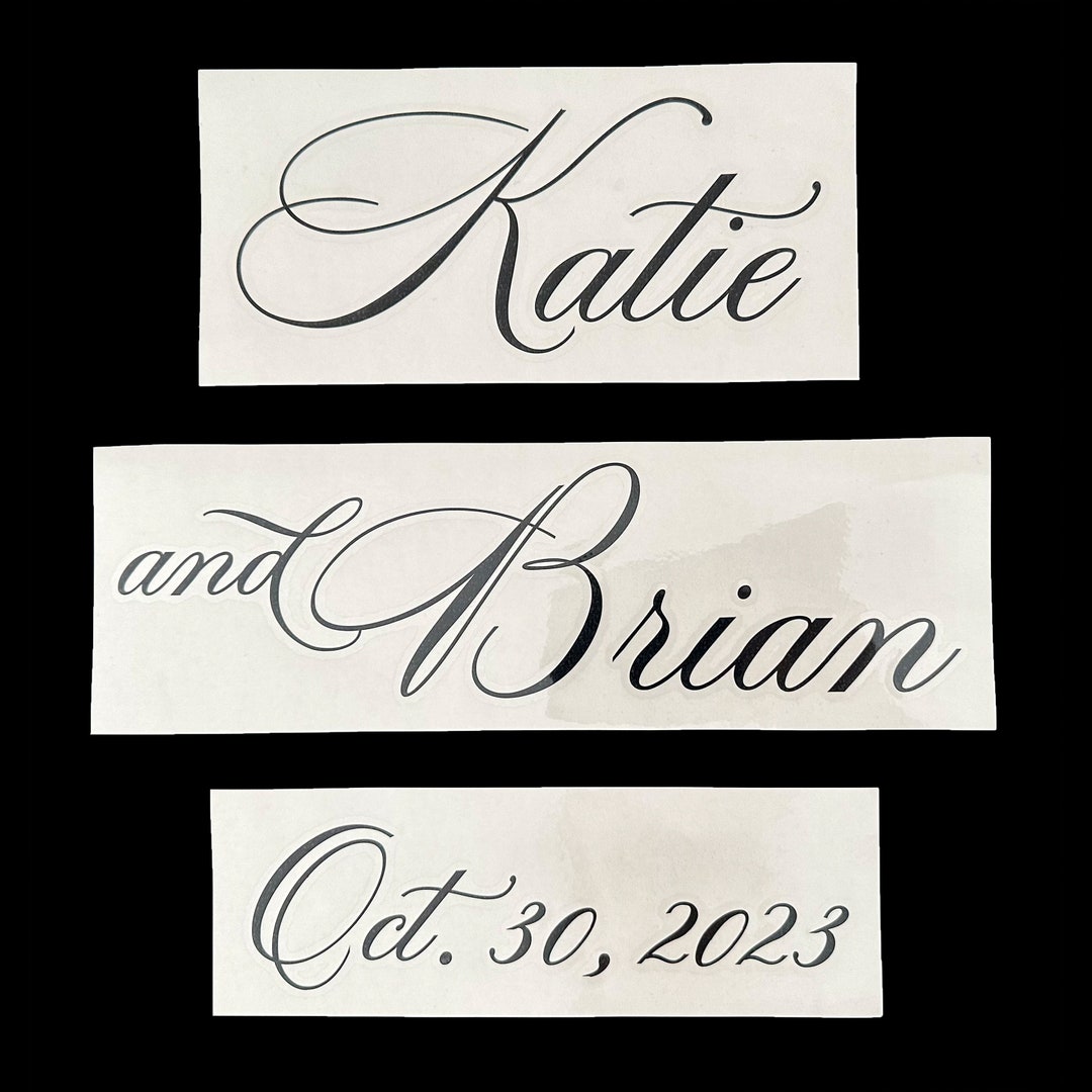 Custom Save the Date Vinyl Decal, Decal Sized for 24 Inch and 36 Inch ...