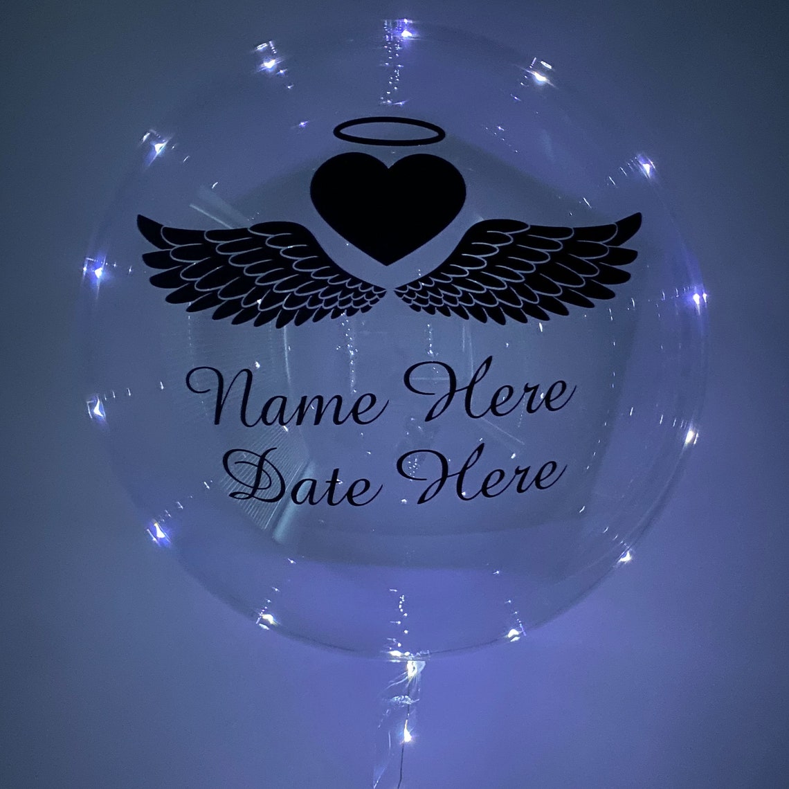 Memorial Balloon Angel With Wings Balloon Custom Memorial - Etsy