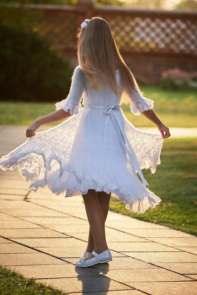 First Communion Dress | Holy Communion Dress | White Lace Wedding Dress ...