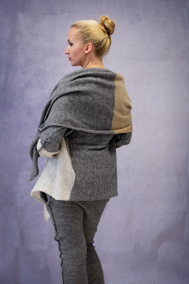 Three Colors Cardigan, Over Sized Cardigan, Two Length Cardigan ...