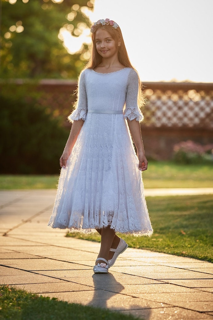 First Communion Dress | Holy Communion Dress | White Lace Wedding Dress ...