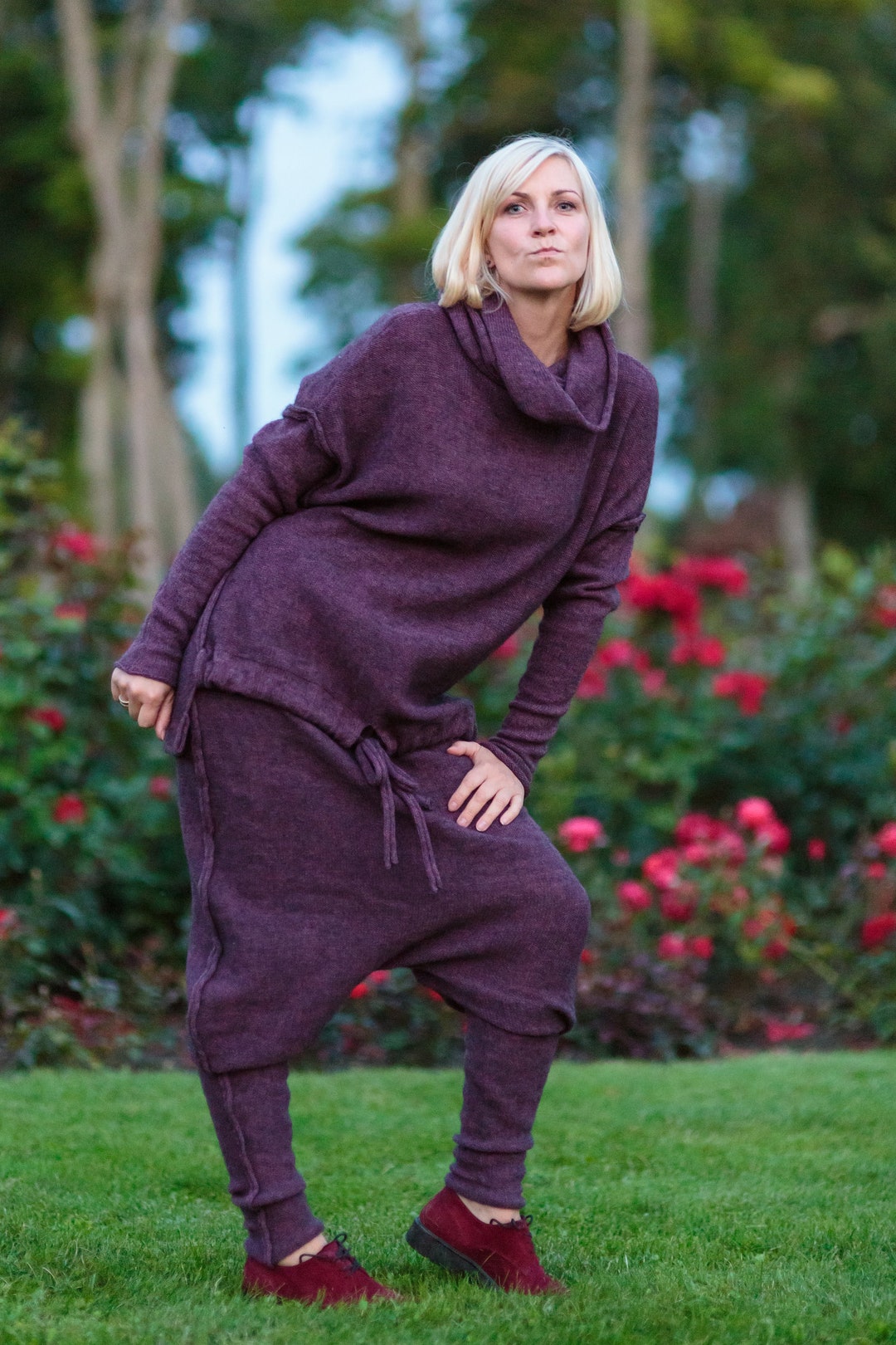 Knit Sweater, Hand Made Pullover, Knitted Trousers, Sleeve Pants, Warm ...