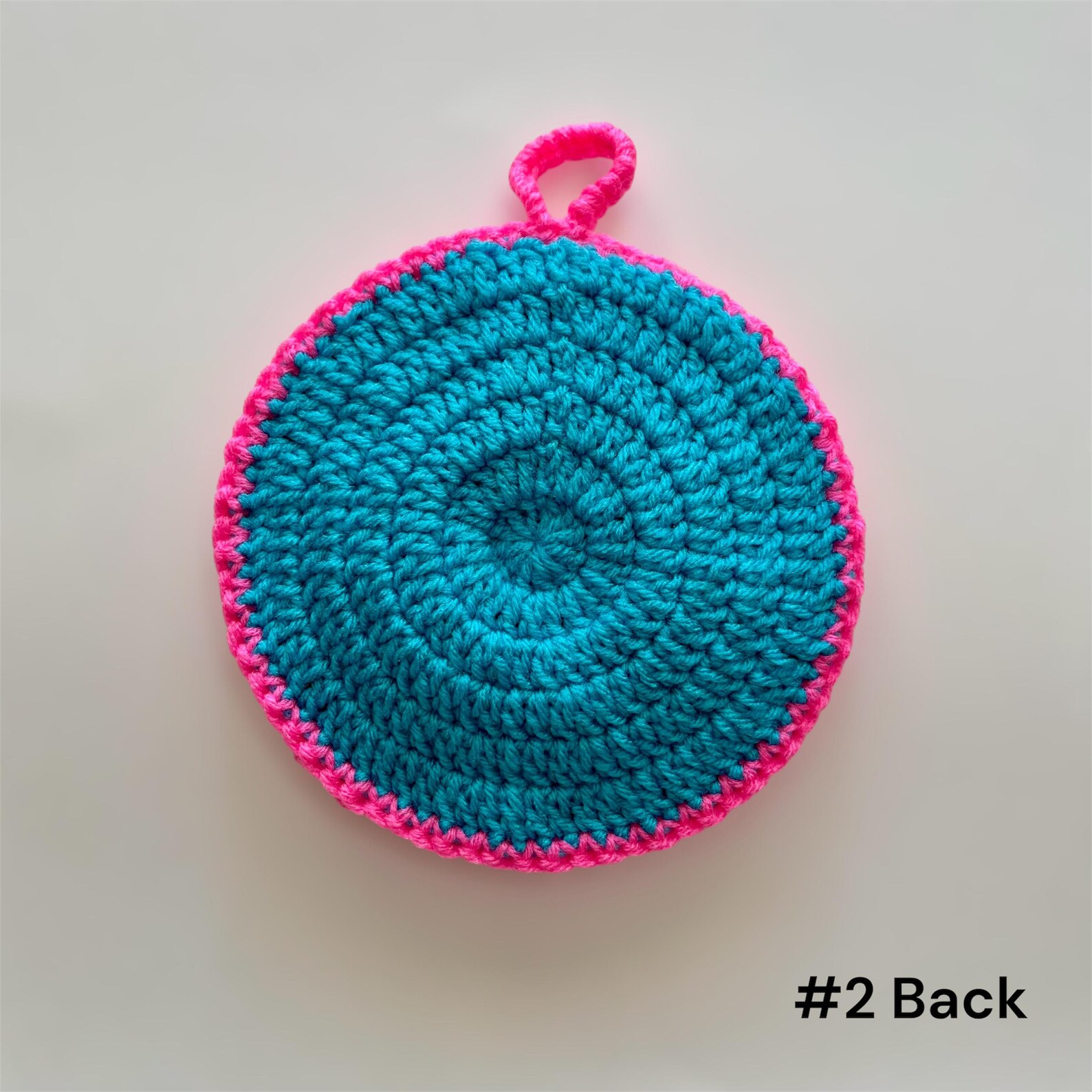 Handmade Round Double-layer Crochet Hot Pad 7x5 Durable Pot Holder Pink ...
