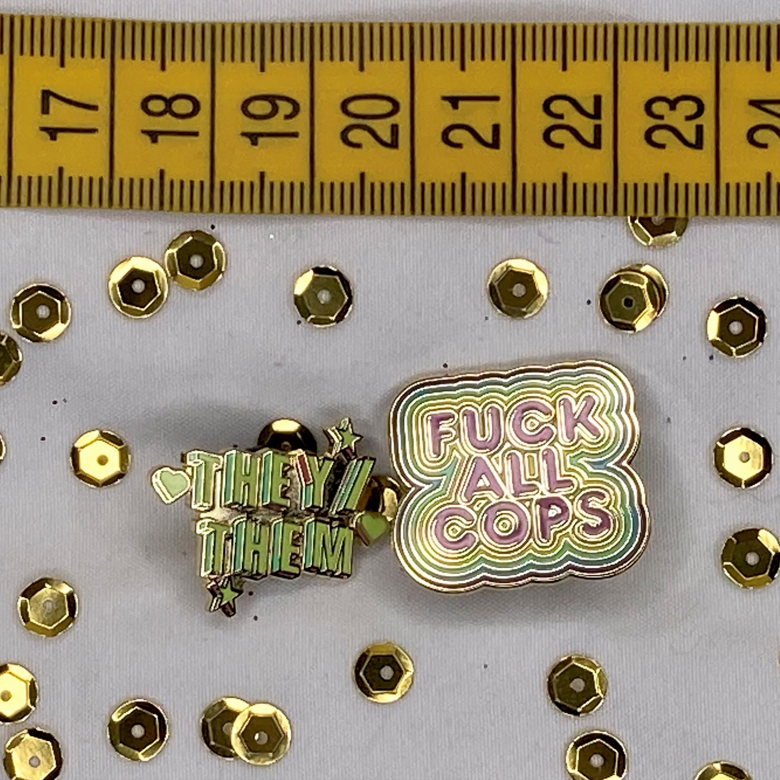 Hard Enamel Cute Pin They Them 1 Inch Nonbinary Pronouns - Etsy