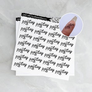 Clear Payday Stickers | Pay Day Stickers, Money Stickers, Calligraphy ...