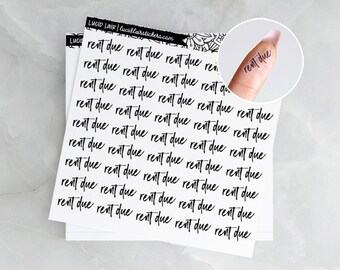 House Stickers Rent Due Planner Stickers Clear Mortgage - Etsy