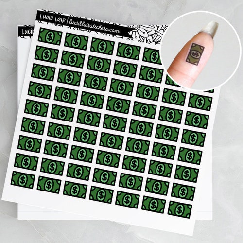 Dollar Bill Stickers Clear Stickers Money Stickers Cash - Etsy