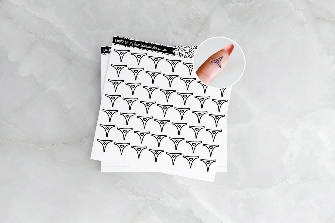 Clear Thong Stickers | Laundry Stickers, Clear Stickers, Bullet Points ...