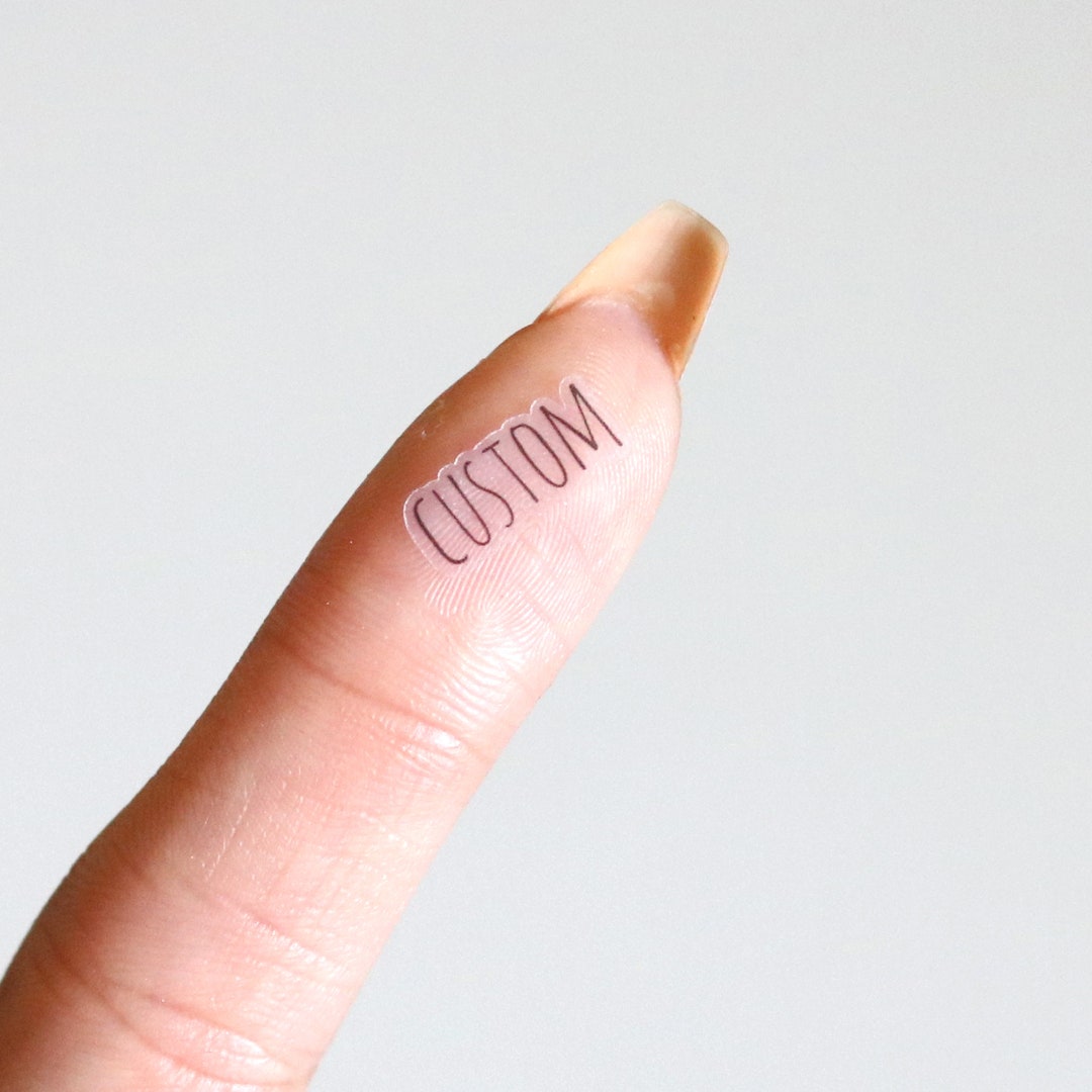 Custom Word Stickers - Font 2 | Word Stickers, Mini Clear Stickers ...