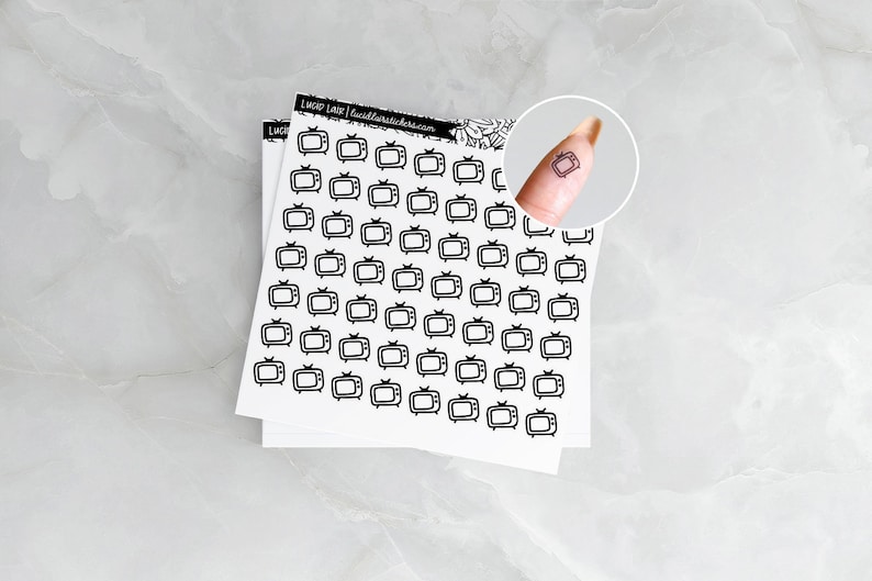 TV Stickers: Clear Planner Stickers - Etsy Canada