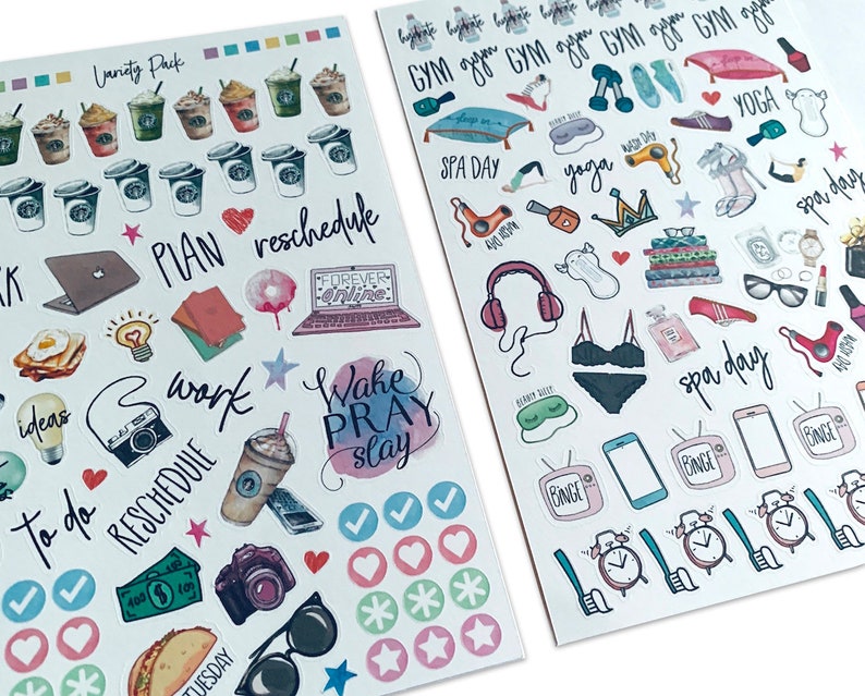 Variety Sticker Pack | Cute Sticker Pack, Mini Clear Stickers, Variety ...