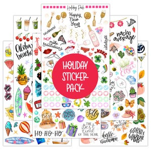 Holiday Variety Sticker Pack | Cute Sticker Pack, Variety Stickers ...