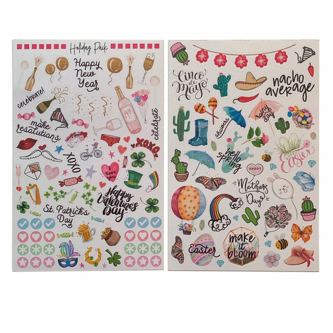 Holiday Variety Sticker Pack Cute Sticker Pack Variety - Etsy