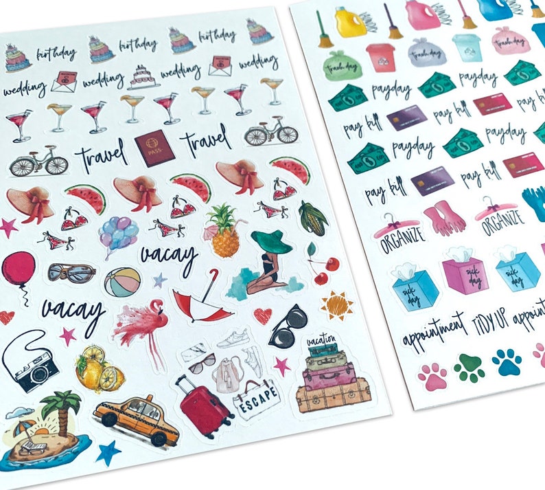 Variety Sticker Pack | Cute Sticker Pack, Mini Clear Stickers, Variety ...