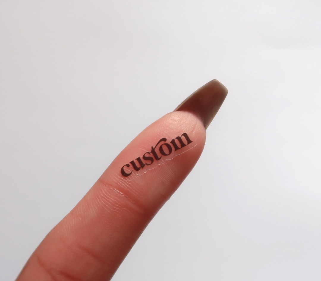 Custom Word Stickers - Font 6 | Mini Clear Stickers, Calligraphy ...
