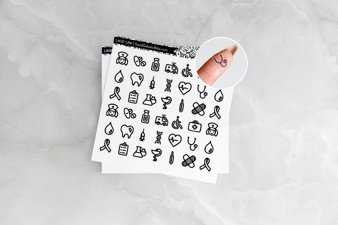Medical Stickers Clear Stickers, Bullet Points, Medication Stickers ...