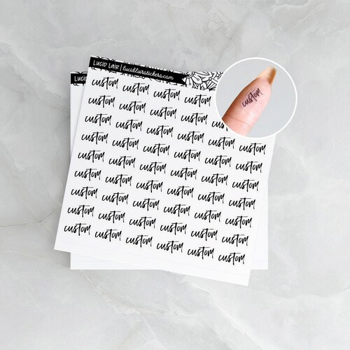 Custom Word Stickers Font 1 Mini Clear Stickers - Etsy