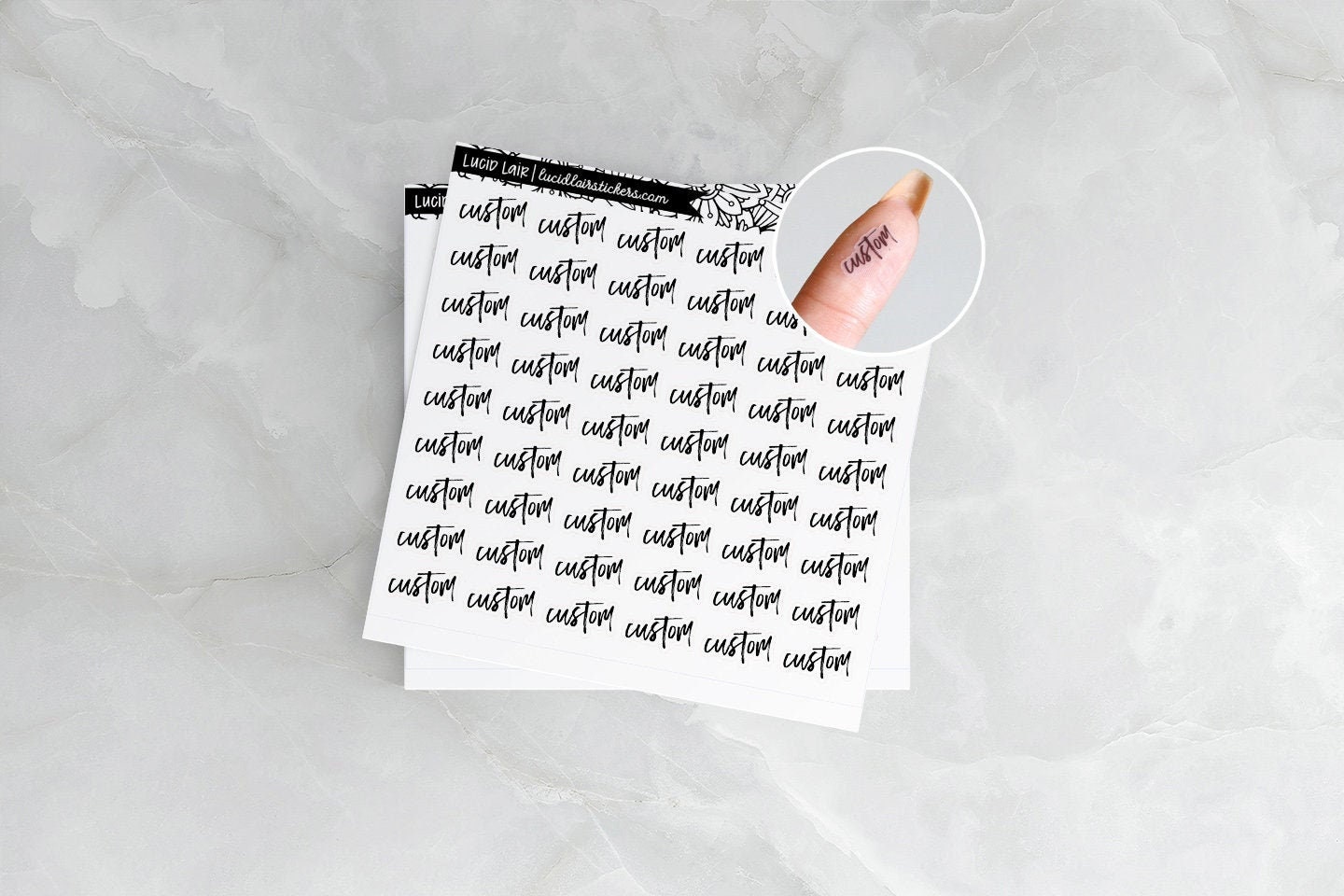 Your Design Stickers Calligraphy Cursive Stickers Custom Word Stickers ...